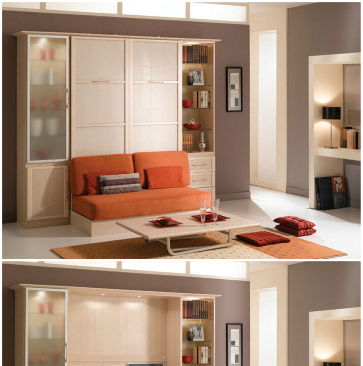 Hideaway Beds Wall Bed - double photo - Living in a shoebox