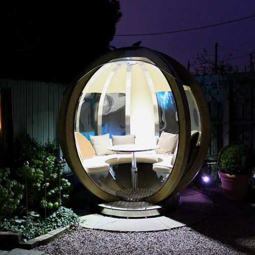 Dine and Camp in a Rotating Garden Pod - Living in a shoebox