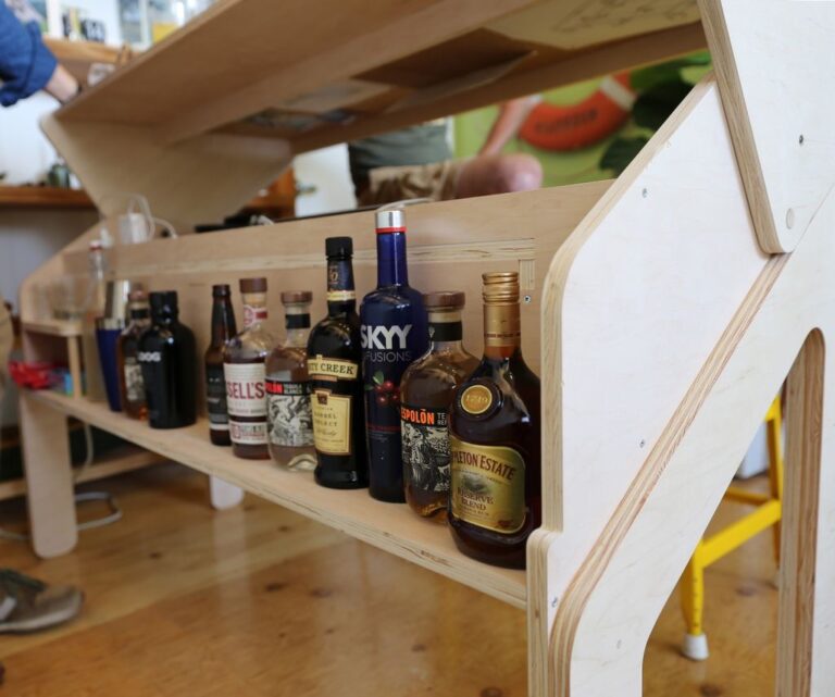 Build Your Own Transforming Bar Desk - Living in a shoebox