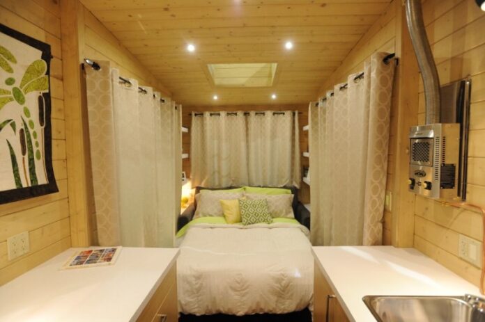 The Dragonfly Tiny House Boasts Unique Pull-Out Stairs With Built-in ...