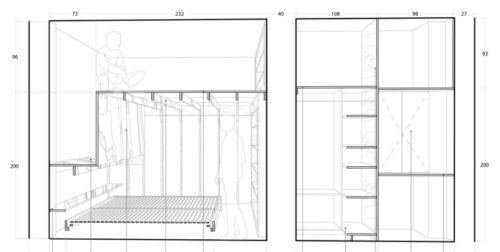 This Small 35 M2 Apartment Boasts Two Bedrooms Thanks to Clever Boat ...