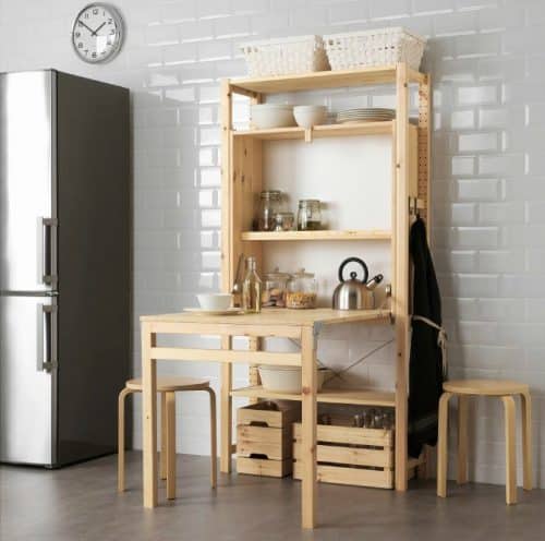 IKEA Launches Space-Saving Shelving Unit With Foldable Table - Living ...