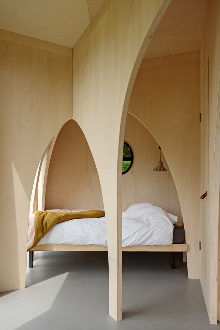 This Tiny Cabin Boasts a Stunning Timber Domed Interior - Living in a ...