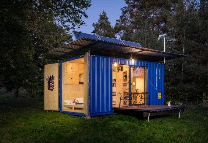 Off-Grid Tiny Container House Harnesses Wind and Solar Energy and ...