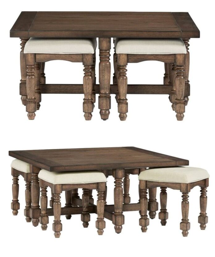 9 Stylish Coffee Tables With Nested Ottomans - Living in a shoebox