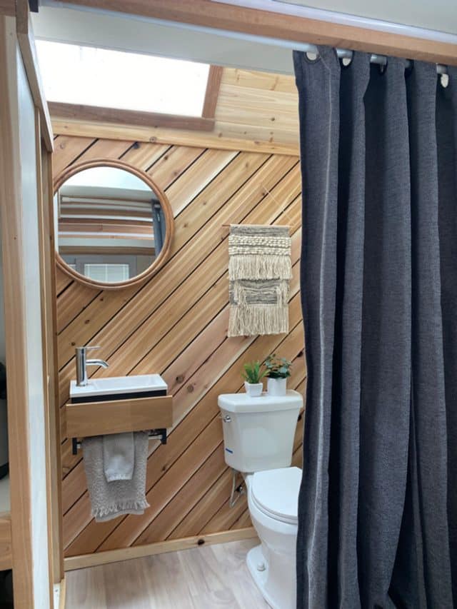 Charming Tiny House Features Space-Saving Collapsible Shower Cabin ...