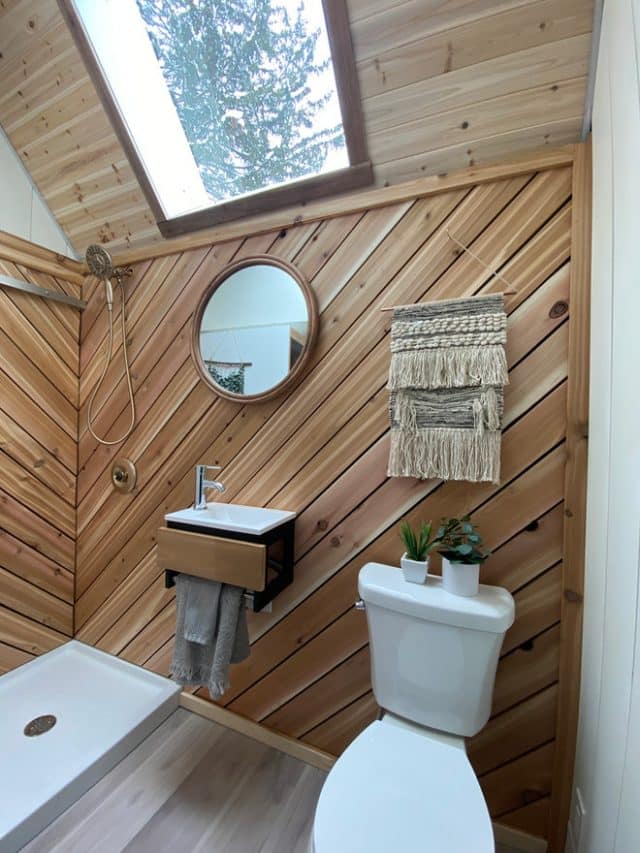 Charming Tiny House Features Space-Saving Collapsible Shower Cabin ...