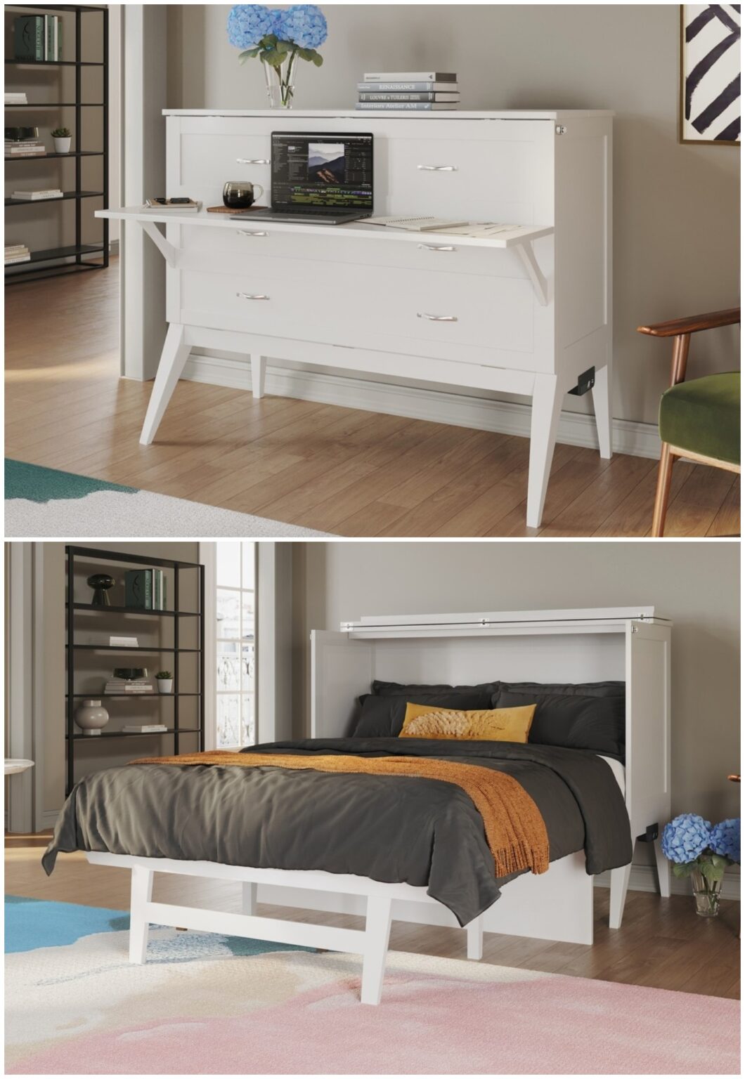 10 Murphy Beds With Integrated Desks: Your Home Office and Bedroom ...