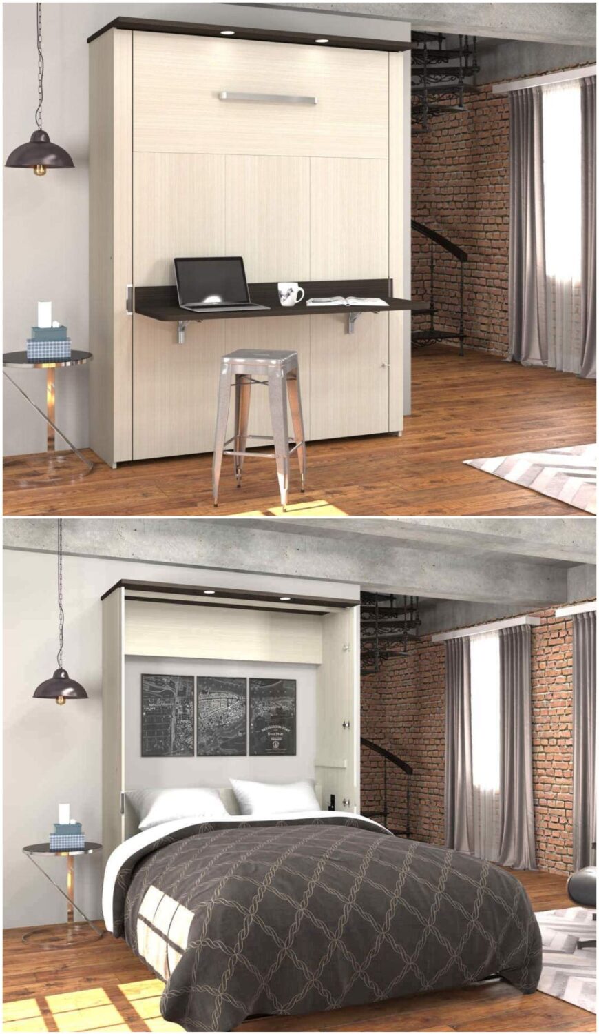 10 Murphy Beds With Integrated Desks: Your Home Office and Bedroom ...
