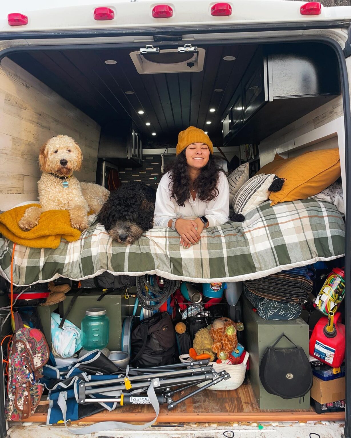 Michigan Woman Builds Remarkable Campervan: Sleeping Area Transforms ...