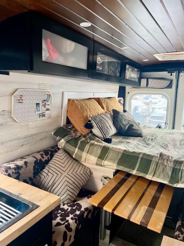 Michigan Woman Builds Remarkable Campervan: Sleeping Area Transforms ...