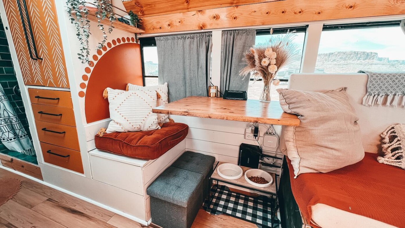 From Army to Adventure: Couple Converts Old Bus Into Beautiful Boho ...
