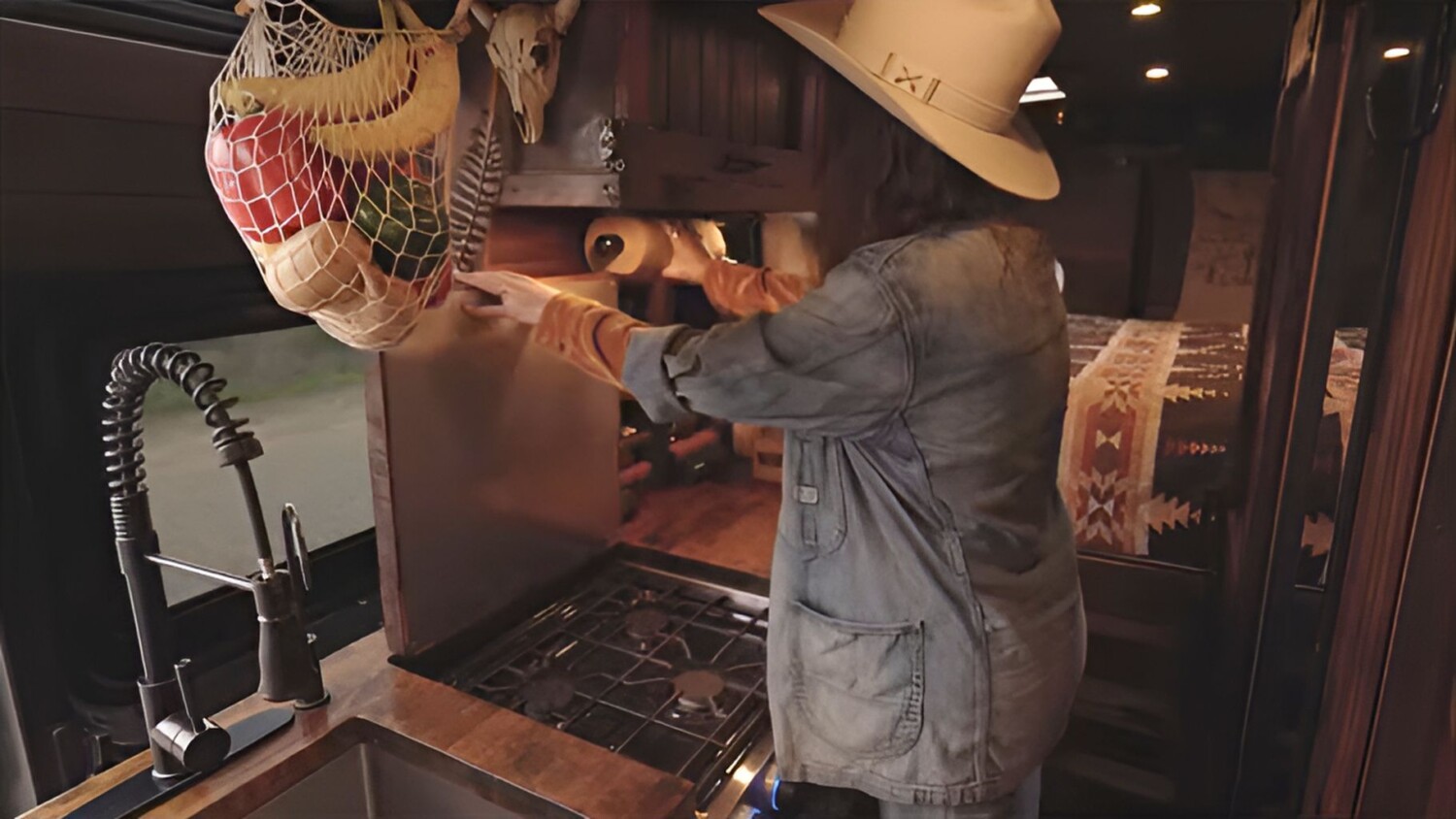 Adventurous Couple Transforms Cargo Van Into Rustic Cabin on Wheels ...