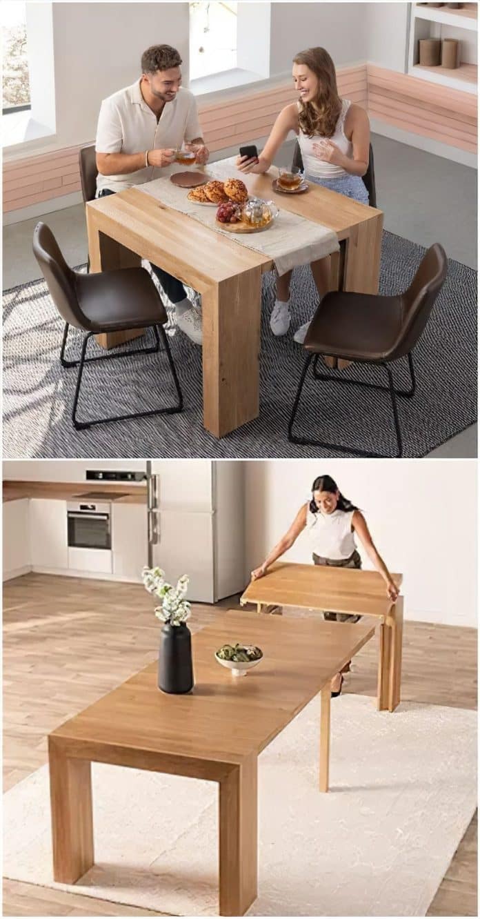 18 Transforming Tables That Practically Double Your Space - Living in a ...
